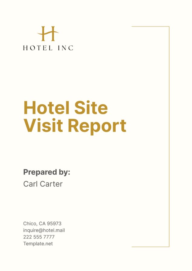 Hotel Site Visit Report Template