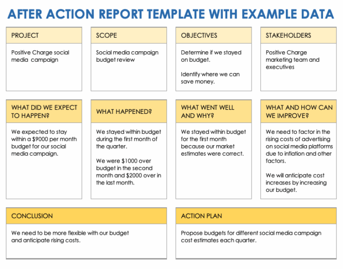Air Force After Action Report Template