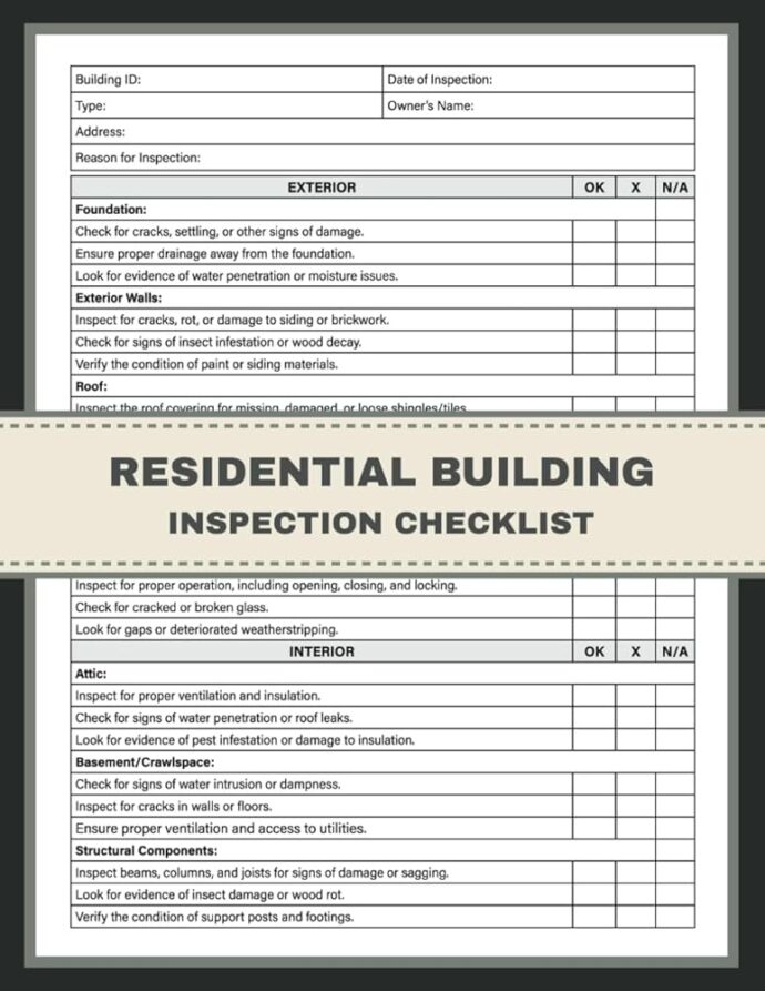 Residential Building Inspection Report Template