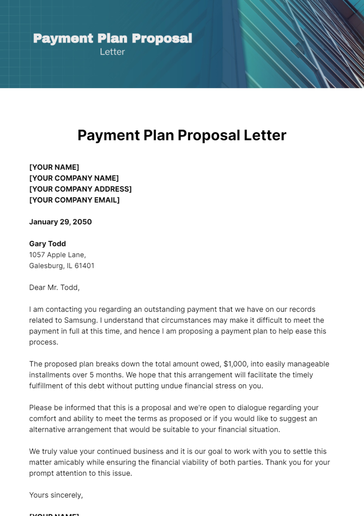 Credit Card Processing Proposal Template